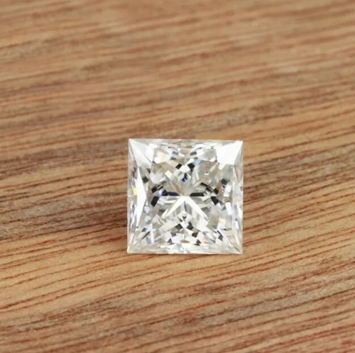 2 Ct Princess Cut Natural D Color Lab Grown CVD Diamond VVS1 Clarity ...