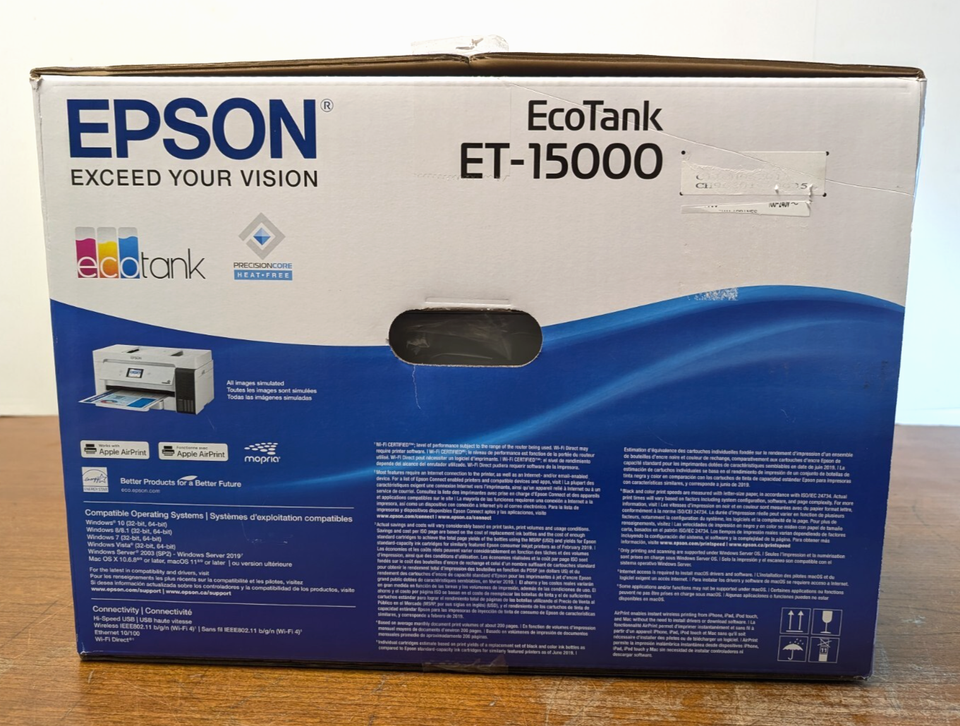 Epson EcoTank ET-15000 Printer - NEW IN SEALED BOX! | eBay