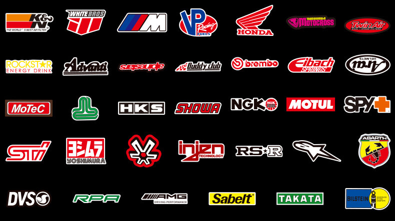50 PCS JDM Stickers Pack Car Motorcycle Racing Motocross Helmet Vinyl ...