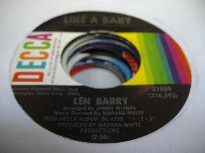 Soul 45 LEN BARRY Like a Baby on Decca | eBay
