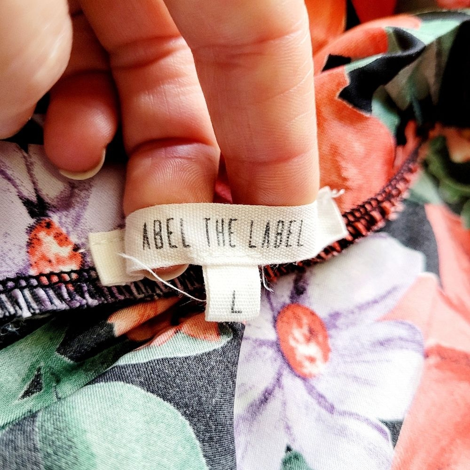 Able the Label Floral Satin Midi Skirt | eBay