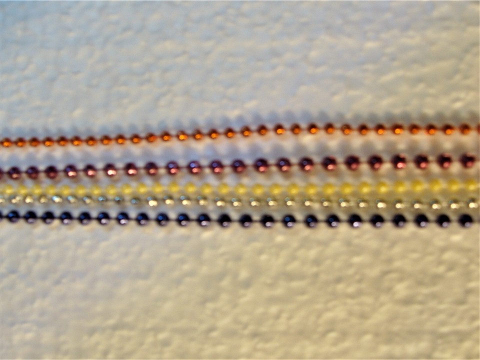 50 yard lot 3mm & 4mm Acrylic String Bead Strands, Garland Multi Color ...