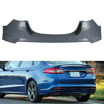 Fits For 2013-2018 Ford Fusion Rear Bumper Cover W/ Park Asist Primed ...