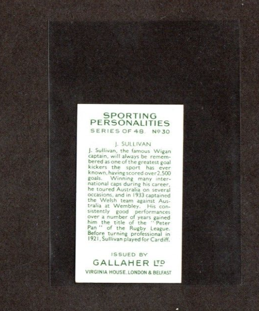1936 Gallaher Sporting Personalities JIM SULLIVAN #30 [NM] | eBay