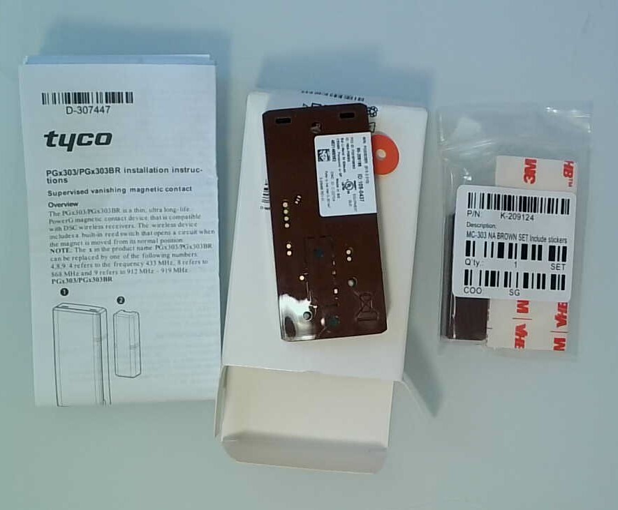 TYCO PG9303BR 912-919MHz Wireless Door/Window Magnetic Contact ...