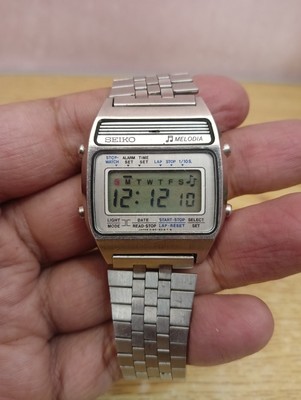 Rare Seiko Melodia A169-5010 digital Alarm LCD Retro Watch, Vintage ...