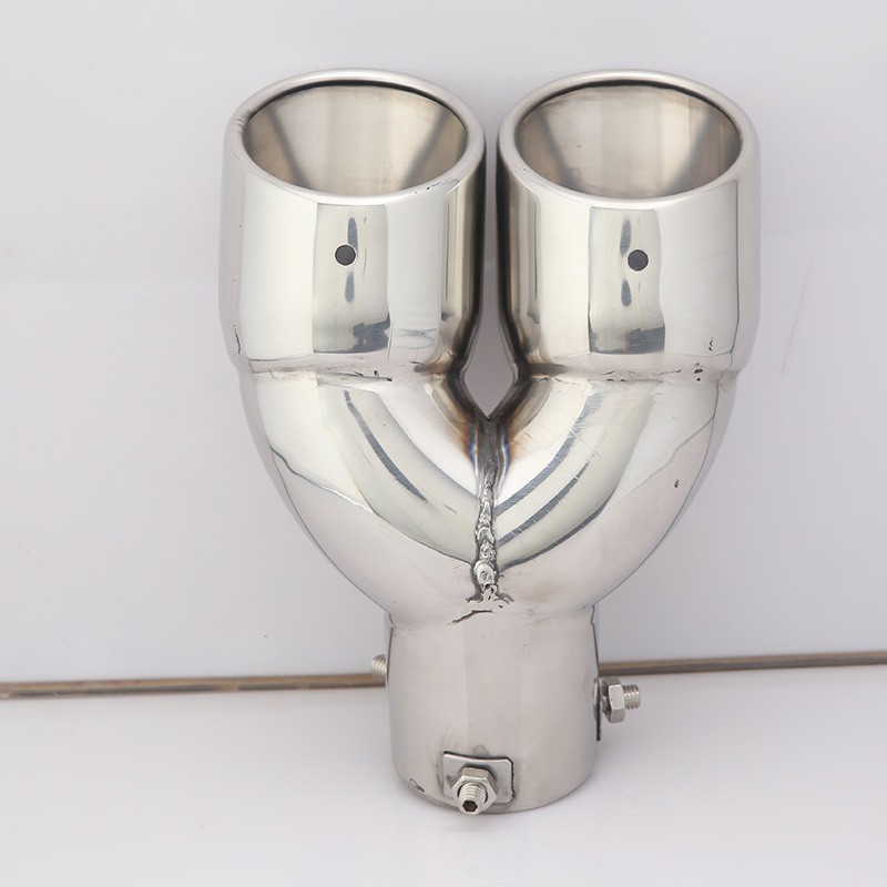 4X(Stainless Steel Cover Decor for 3 Exhaust Muffler Tips Rear7581 ...