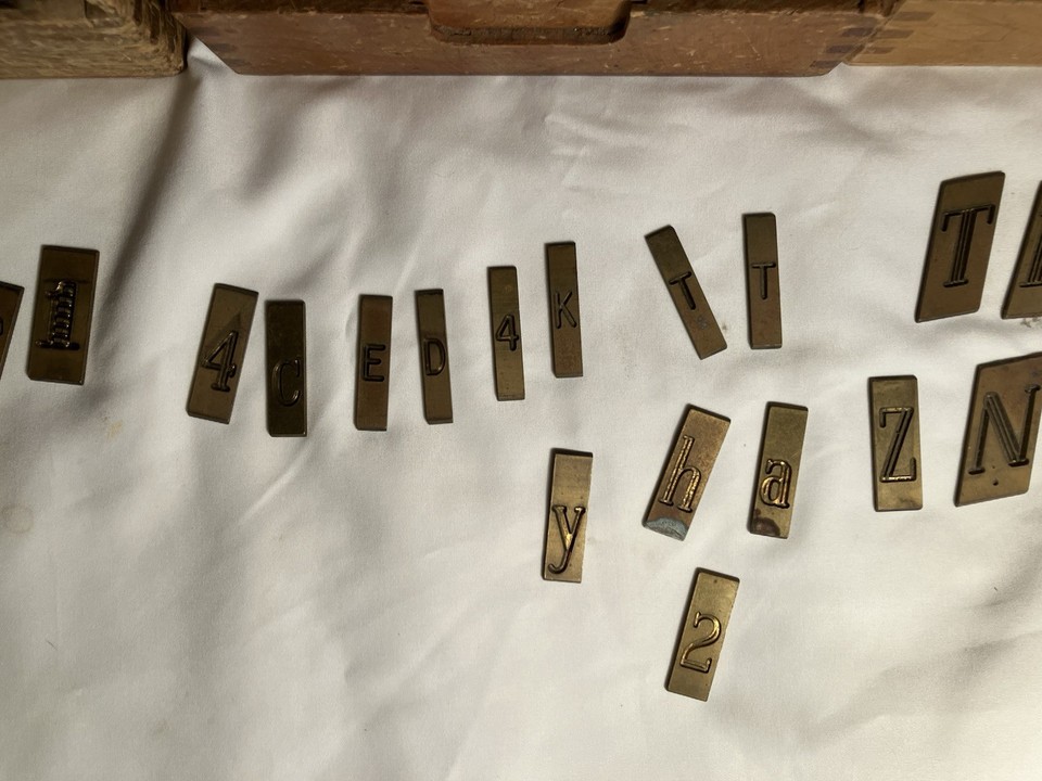288 Pcs New Hermes Engravograph Engraving Plates Brass Fonts 3 Types 3 ...