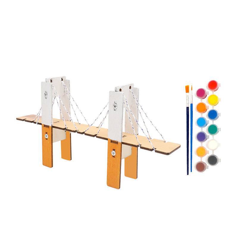 Handmade Wooden Cable-stayed Bridge Truction Kit For Kindergarteners | eBay