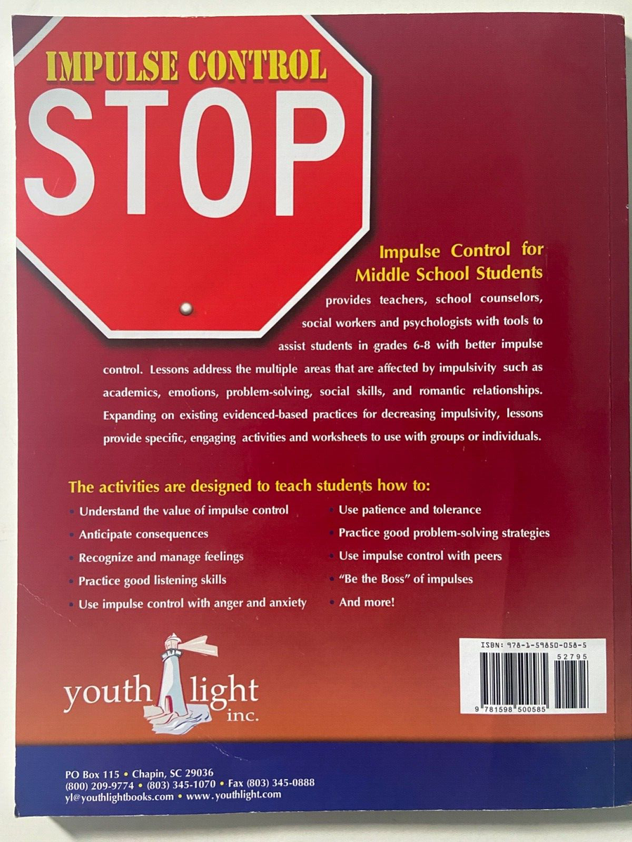 Impulse Control Activities Worksheets For Elementary Students