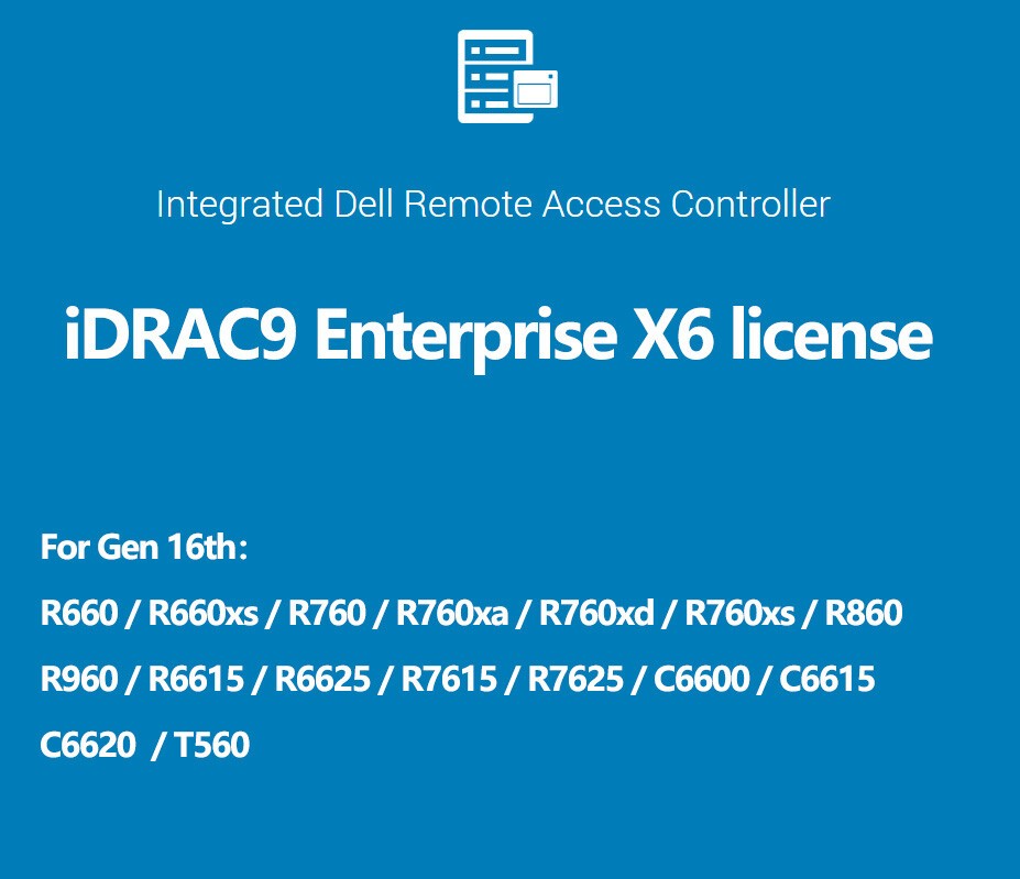 IDRAC7/8/9 Enterprise License Permanent idrac for PowerEdge 12th 13th ...