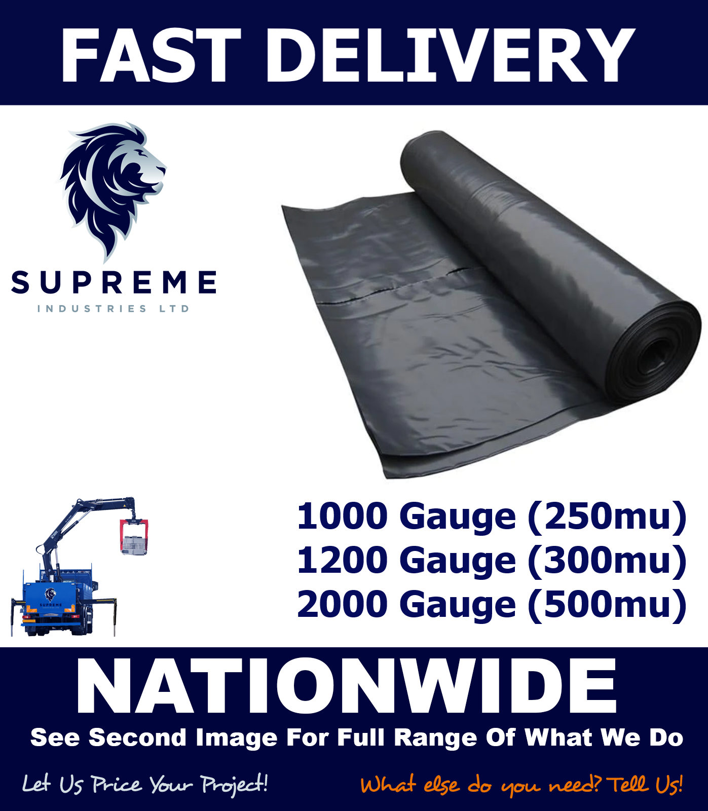 DPM | Damp Proof Membrane | 250mu/300mu/500mu | Various Sizes | FREE ...