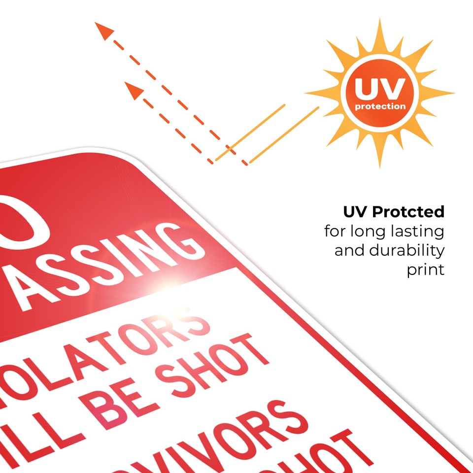 Violators Will Be Shot Sign, No Trespassing Sign, | eBay