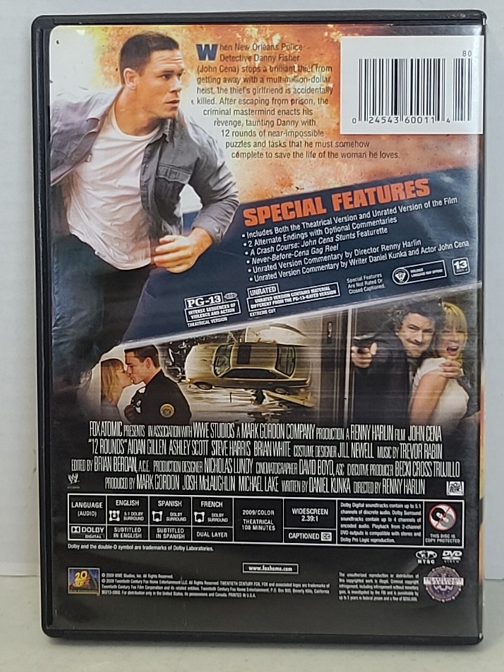 12 Rounds Extreme Cut (DVD, 2009) - John Cena Includes Special Features ...