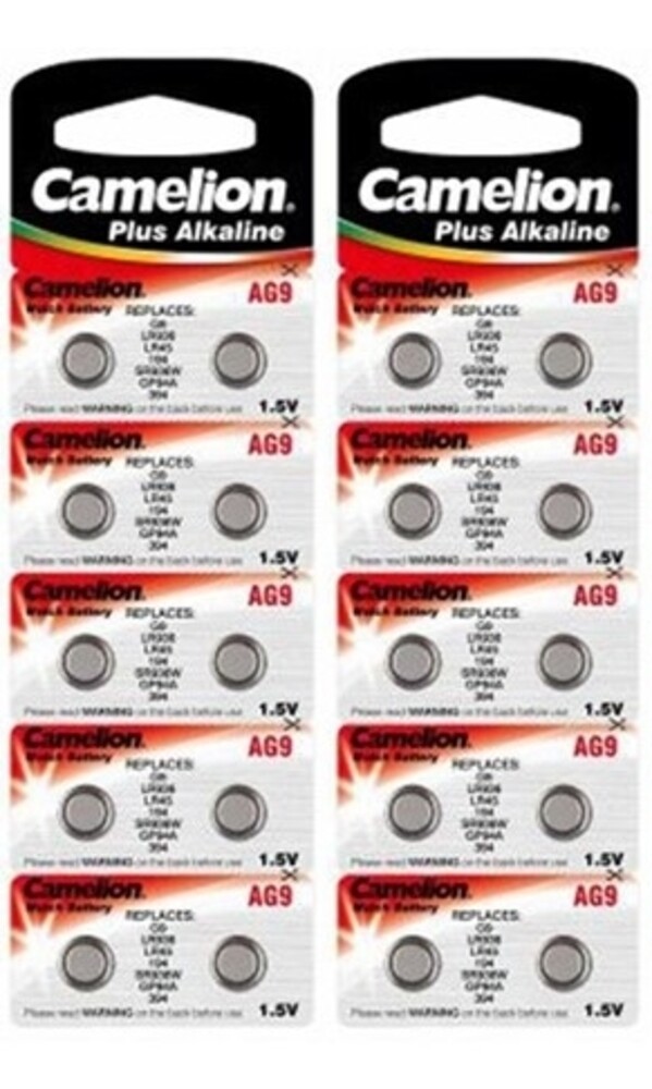 20 Pk Camelion AG9 394 D394 GP94 L936 LR45 S936 Alkaline Button Cell ...