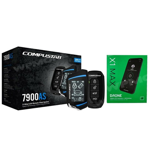 Compustar CS7900-AS 2-Way 3000-FT Range Remote Start Security + Drone ...