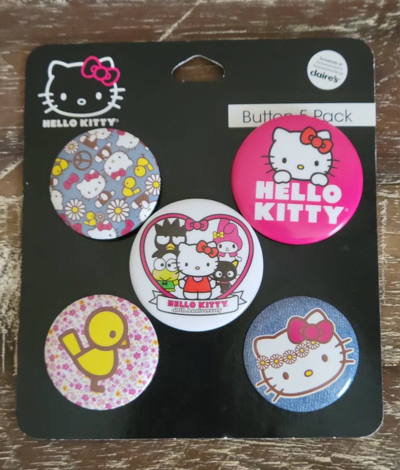 Hello Kitty Loungefly 5 Pack Pin Back Buttons San Rio Chococat 2014 New ...
