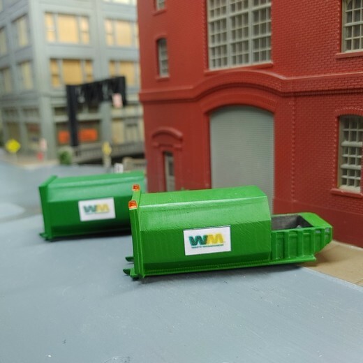 1/87 HO Scale Custom Built Set Of Two Roll Off Trash Compactors | eBay