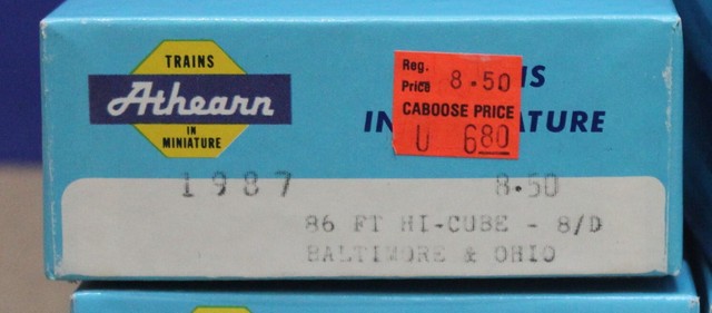 Athearn 1987 HO Scale B&o 86' Hi Cube Boxcar Kit 493025 Baltimore Ohio for sale online | eBay
