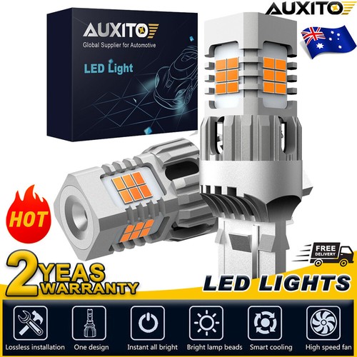 AUXITO 2PCS T20 7440 7443 Amber LED Turn Signal DRL Light INDICATOR ...