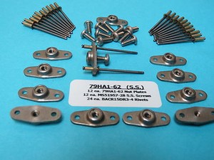 #6-32 Stainless Steel Anchor Nutplate + Install Kit (12) With SS Screws ...