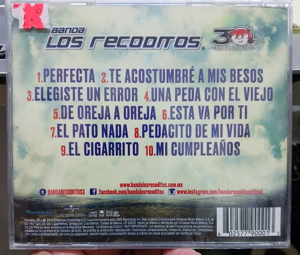Banda Los Recoditos - Perfecta 30 Aniversario [CD New sealed ...