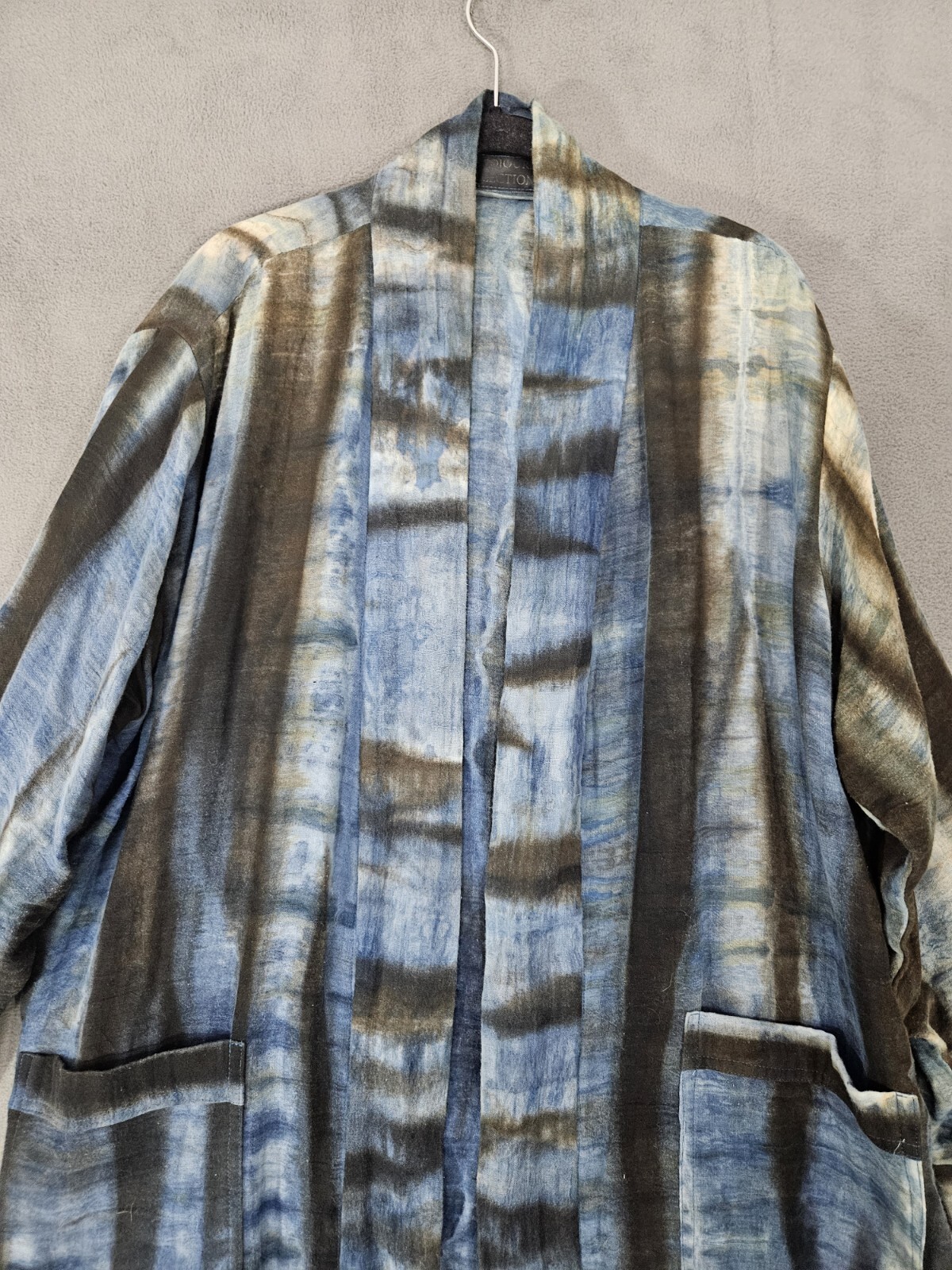 The Sojourn Collection Artwear Womens Jacket Top Tie Dye Blue Midnight ...