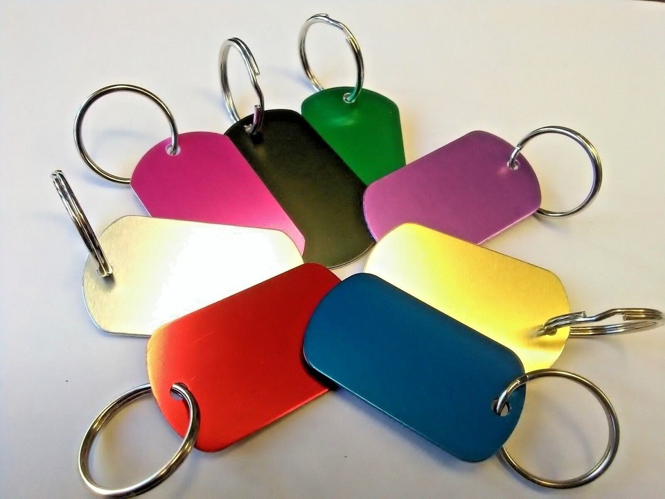 Personalised Engraved key tags Tag key rings Key Fobs Estate Agents ...