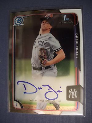 DREW FINLEY 2015 Bowman Chrome Prospects AUTO #BCA-DF RC Yankees | eBay