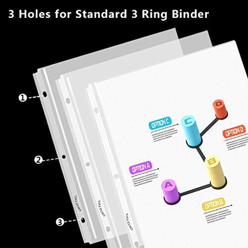Sheet Protectors for 3 Ring Binders - 50 Pack Letter Size Top 50 Sheets ...