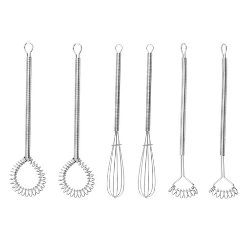 6Pcs Stainless Steel Spring Whisk Multipurpose Mini whisk Kitchen ...
