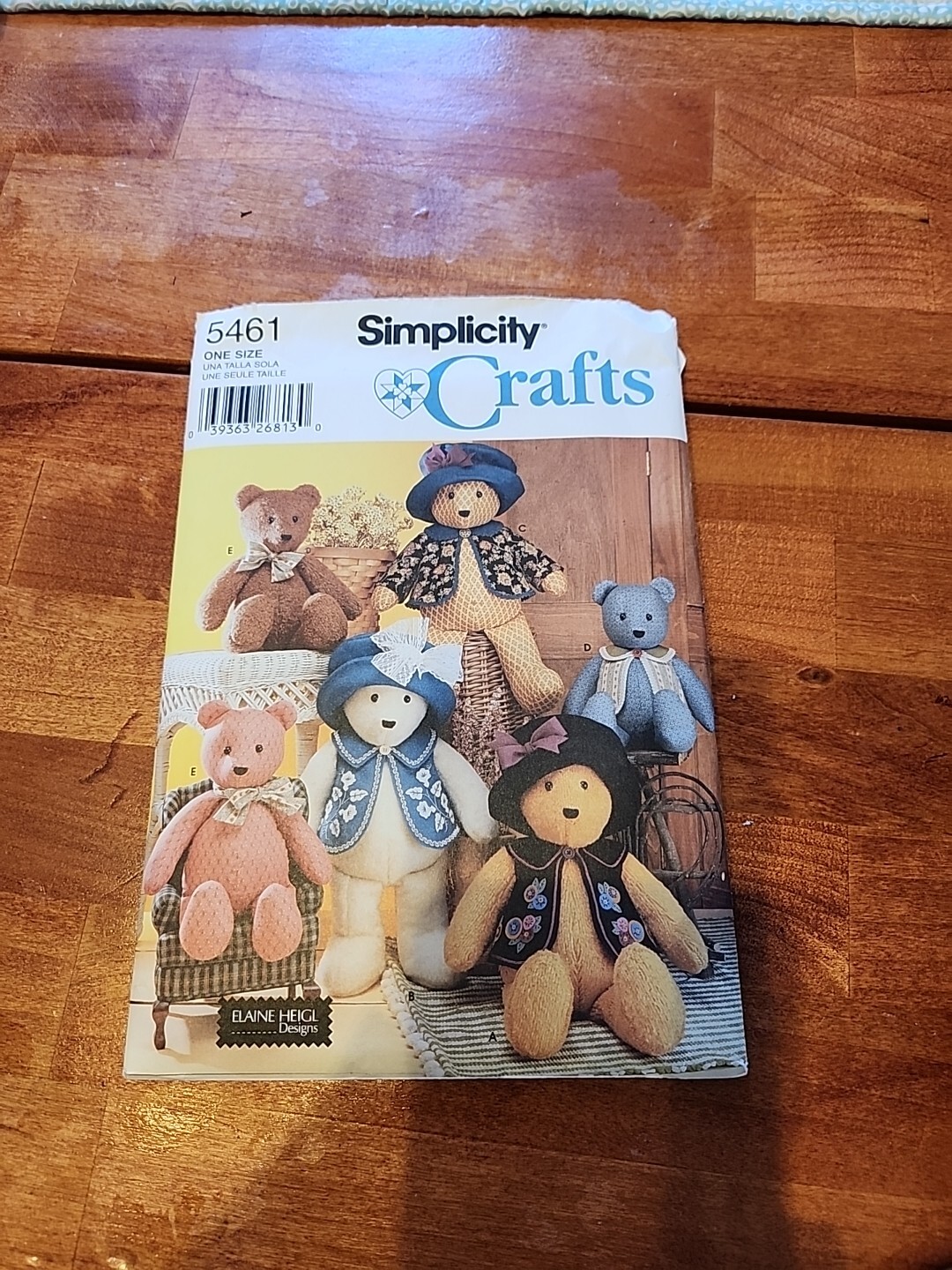 Simplicity Sewing Pattern 5461 Teddy Bears 18 And 22 And Accessories