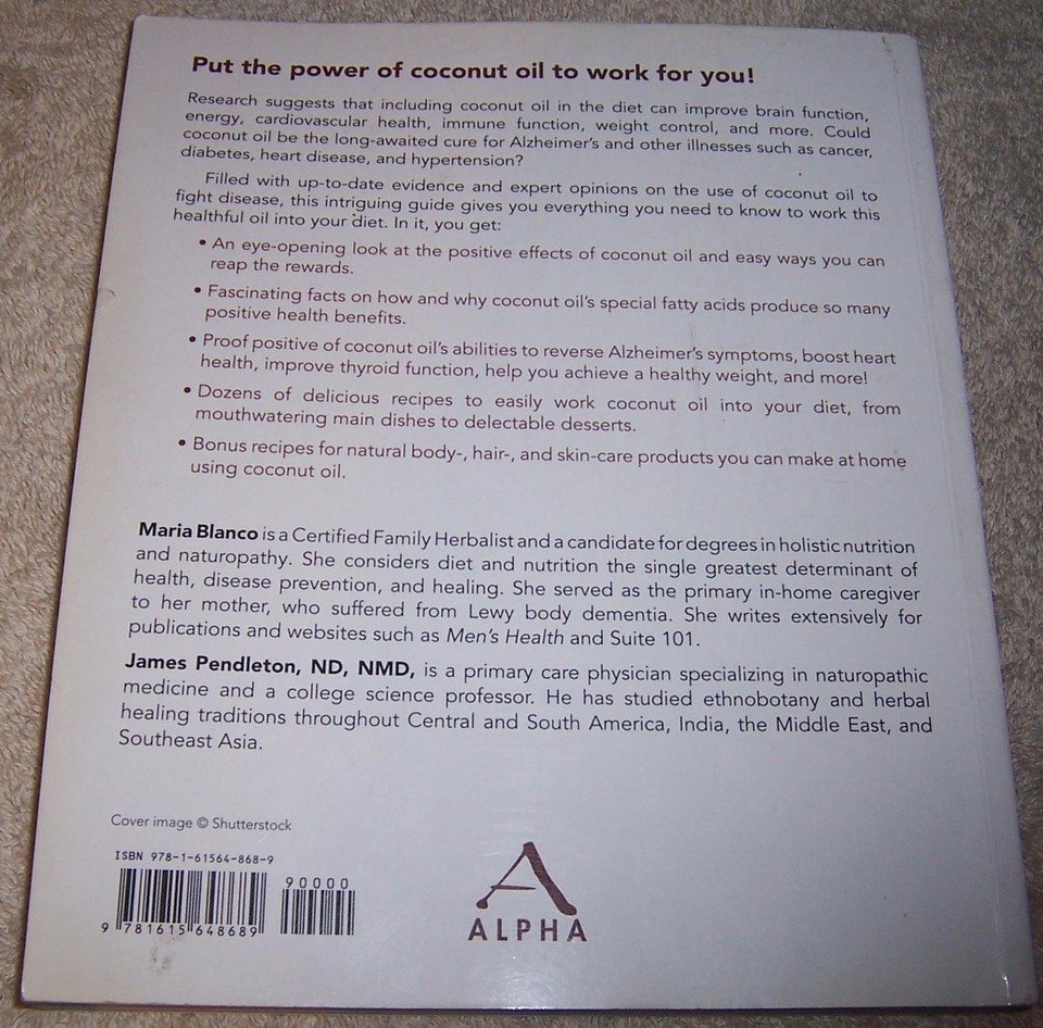 The Coconut Oil Diet by Mario Blanco and Dr. James Pendleton pb ...