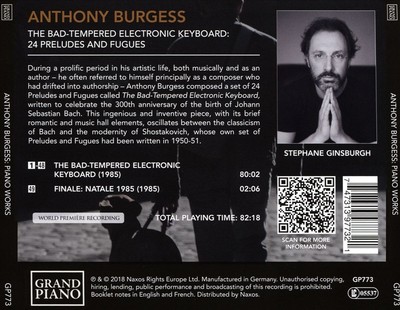 STEPHANE GINSBURGH ANTHONY BURGESS: THE BAD-TEMPERED ELECTONIC KEYBOARD ...