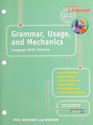 Elements of Language: Grammar, Usage, and Mechanics: Languages Skills ...