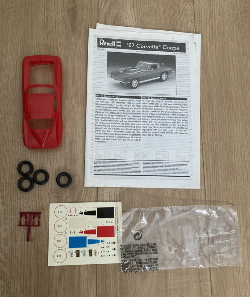 L293 Revell Model Kit 07308 - 67 Corvette Coupe - 1/25 | eBay UK
