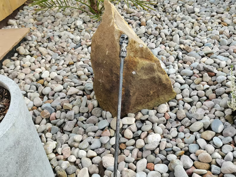 Skull fire poker, handmade | eBay