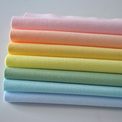 PASTEL Felt Bundle - 7 sheets - Great Quality Soft Craft Felt - 1mm ...