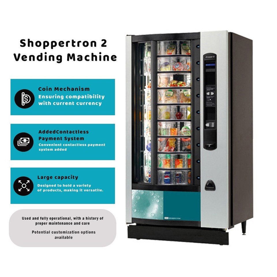 1 Shoppertron Fresh Food 2 Vending Machine for Sandwiches Pies Rolls ...