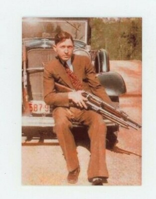 Clyde Barrow - Color METAL Trading Card - Bank Robber Murder - Bonnie ...