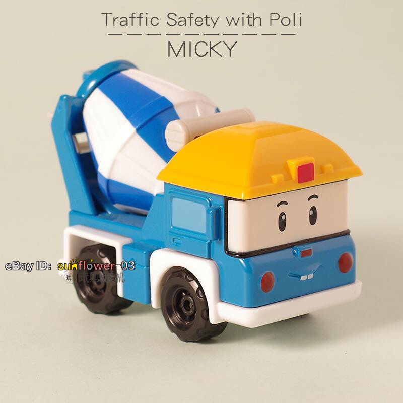 Robocar POLI AMBER ROY HELLY MARK BUCKY Pull-Back Vehicle Mini Alloy ...