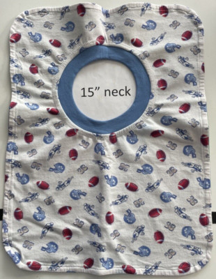 Bib 15" Neck Pull Over Head T-Shirt Special Needs Drool polyester ...