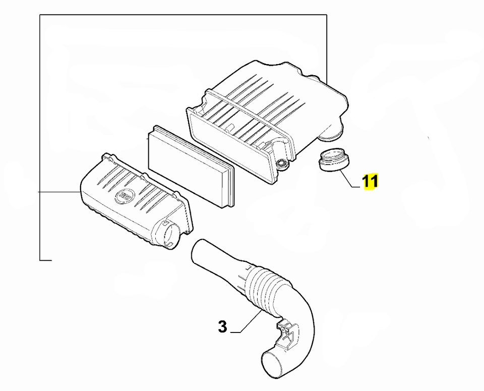 Fiat 500 1.2 Pop Air Filter Rubber Seal, New & Genuine 71748095 | eBay UK