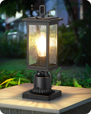 EDISHINE Dusk to Dawn Outdoor Post Light, Pole Light Fixture Water ...