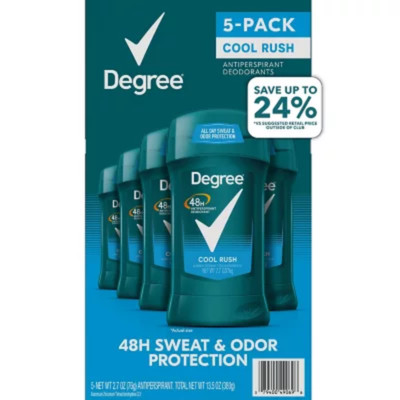 Degree Men Dry Protection Antiperspirant, Cool Rush, 2.7 Oz., 5 Pk. | eBay