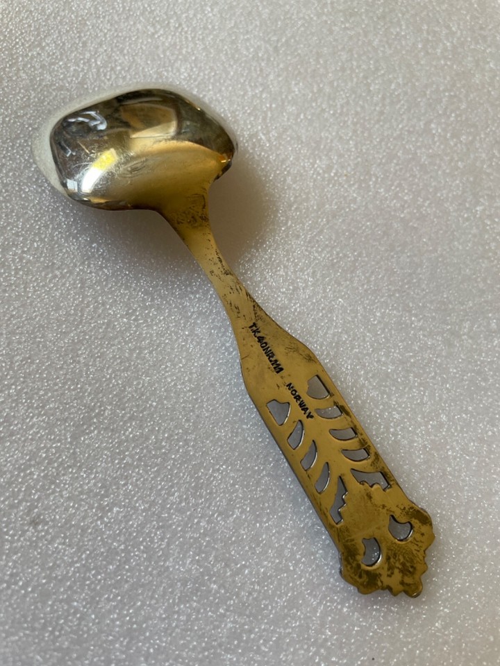VTG TK 40 Gr NR 111 Silver Plate pierced handle Square Spoon | eBay