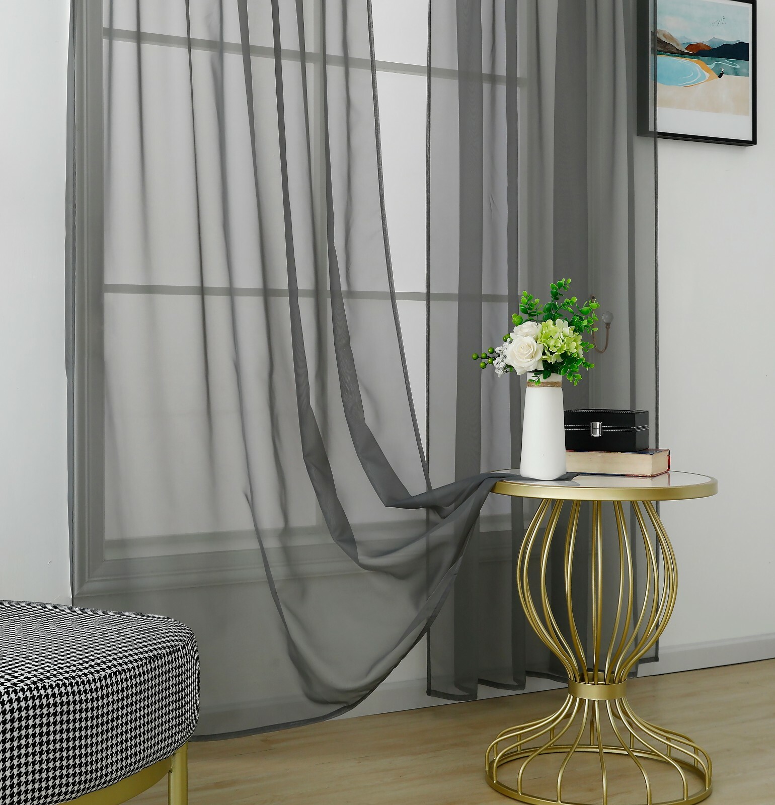 Plain Voile Curtain Panel Rod Pocket Net Slot Top FREE 1ST CLASS POST ...