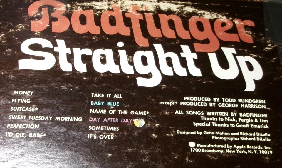 BADFINGER Straight Up LP Album | eBay
