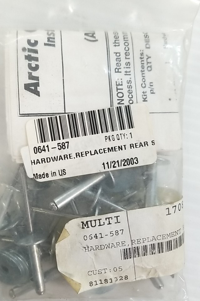 NOS OEM ARCTIC CAT Replacement Rear Skid Plate Hardware 0641-587 ARTIC ...