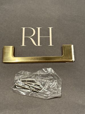 RH Restoration Hardware Vauxhall 4” Brass Cabinet Drawer Pull | eBay